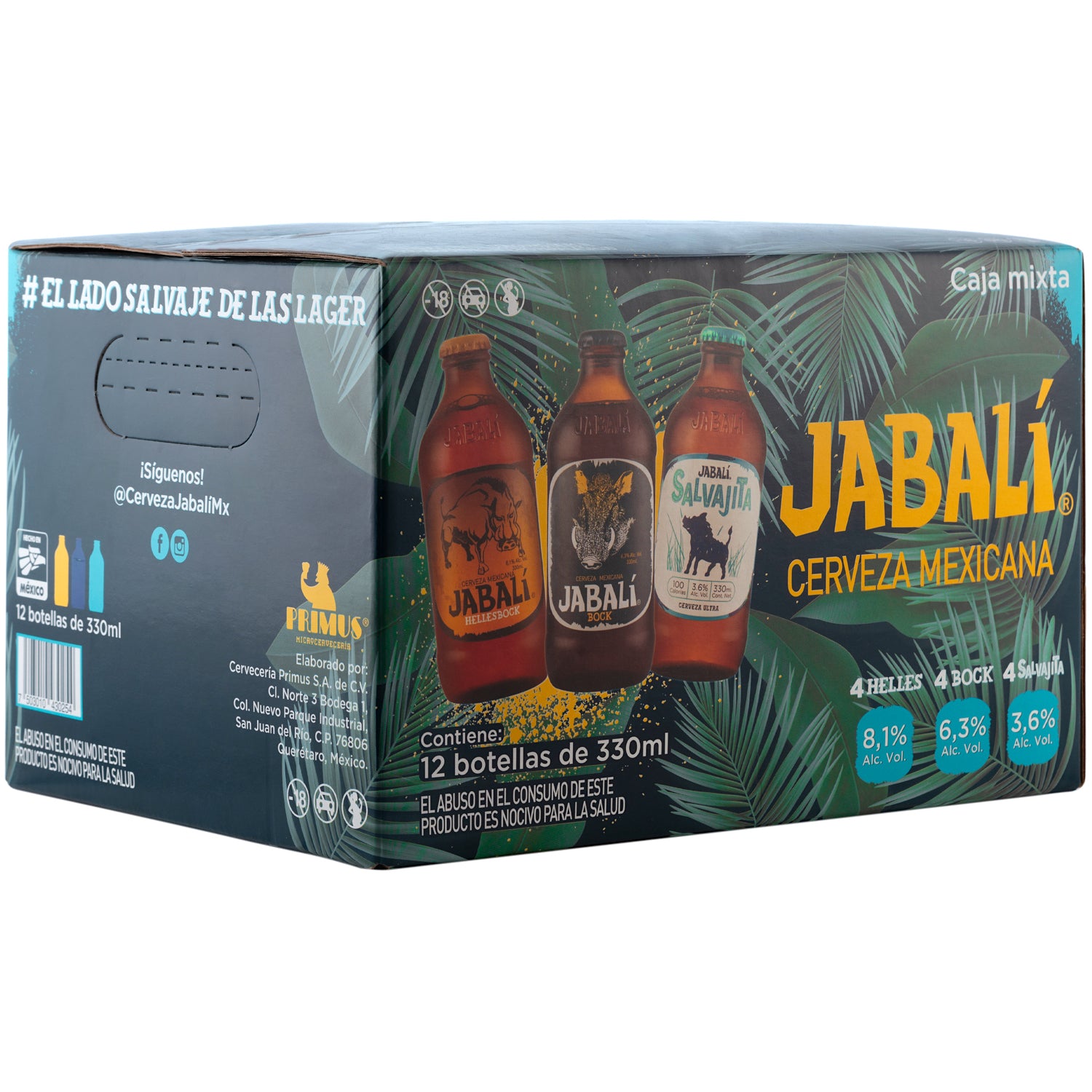 12 Pack Cerveza Jabalí Mixta [330ml]